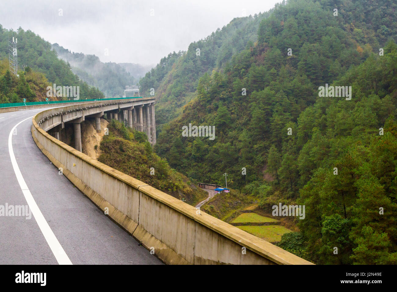 Guizhou, China. Major Divided Highway between Kaili and Zhenyuan Stock ...