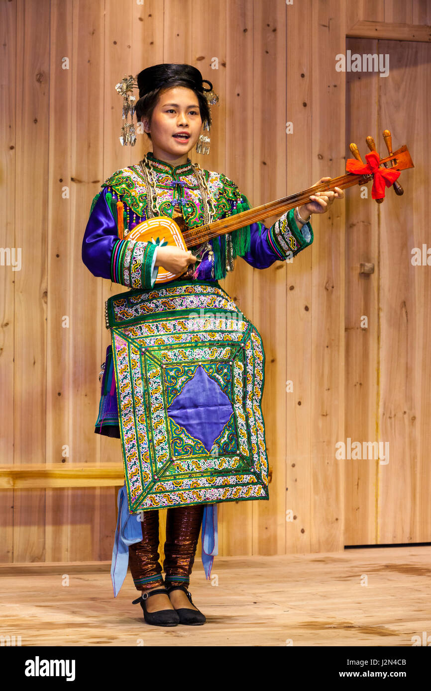Zhaoxing, Guizhou, China. Young Woman of the Dong Ethnic Minority ...