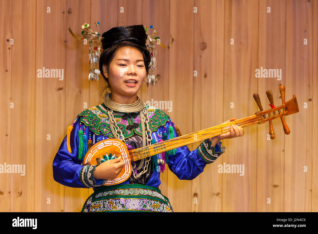 Zhaoxing, Guizhou, China. Young Woman of the Dong Ethnic Minority ...