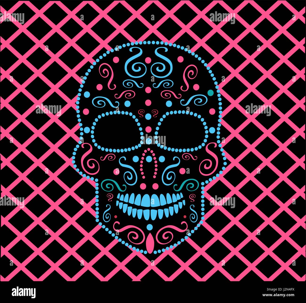 Skull vector neon color Stock Vector Image & Art - Alamy