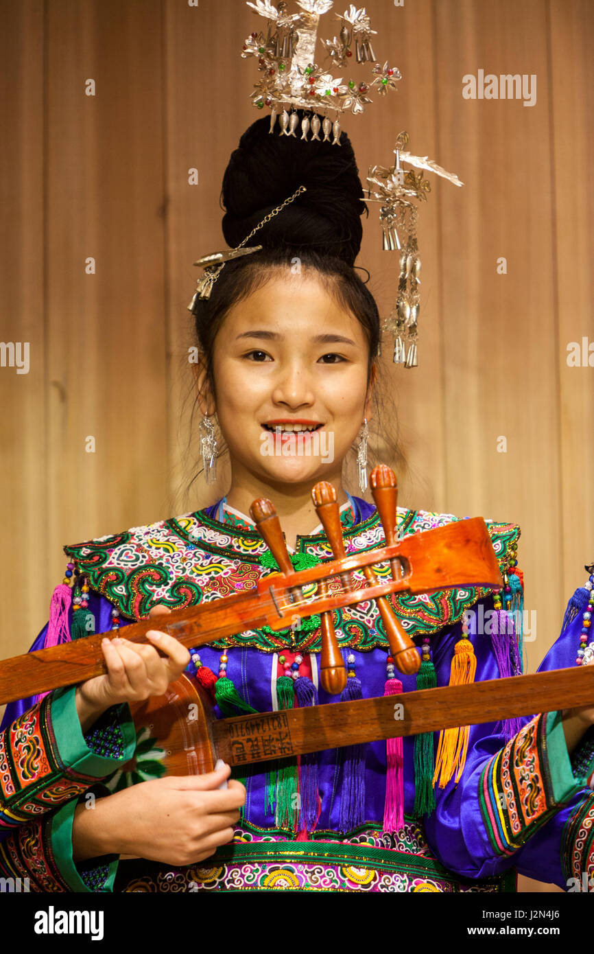 Zhaoxing, Guizhou, China. Young Woman of the Dong Ethnic Minority ...