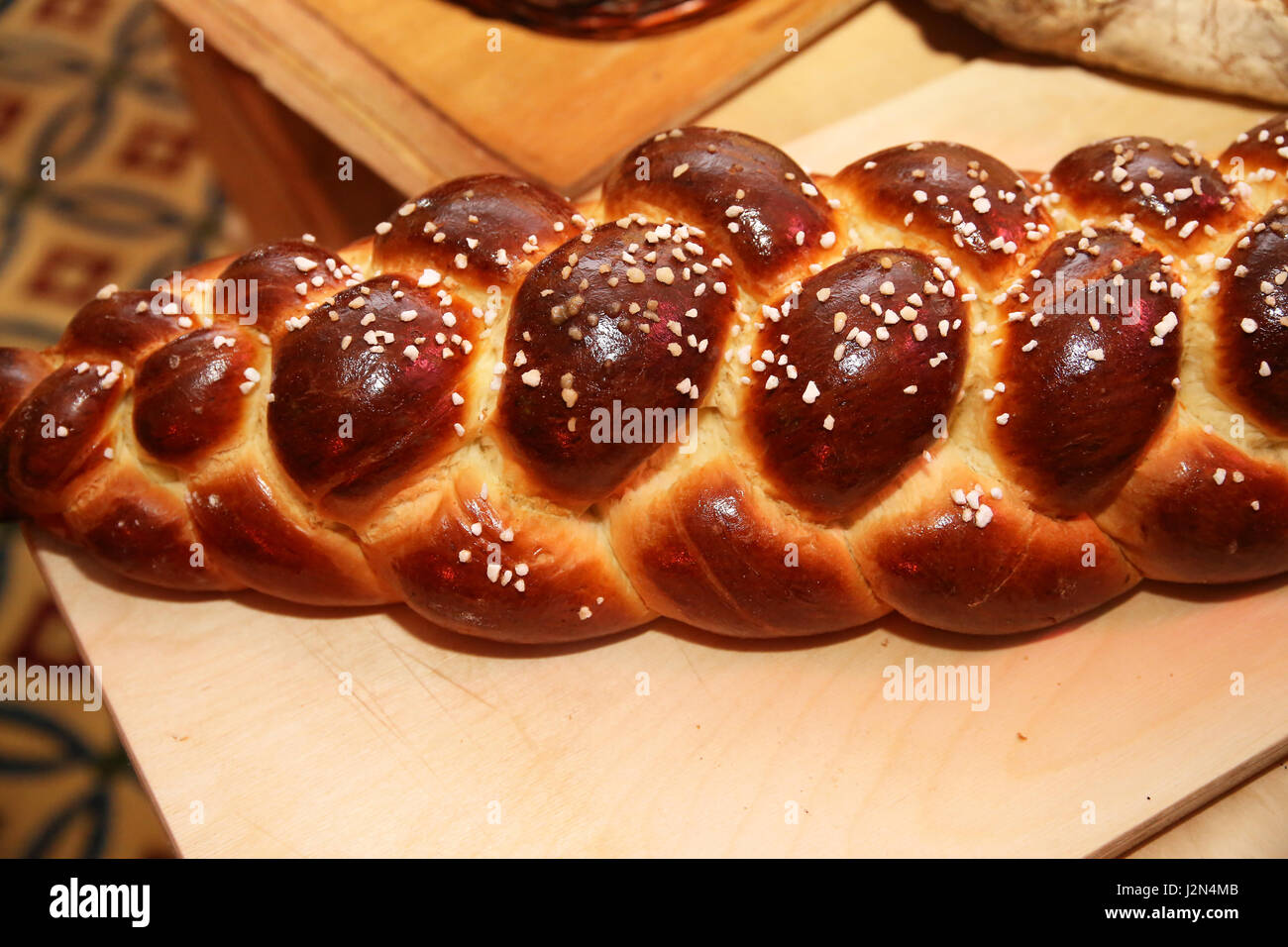Braided loaf of bread it's a hungarian specialty Stock Photo - Alamy