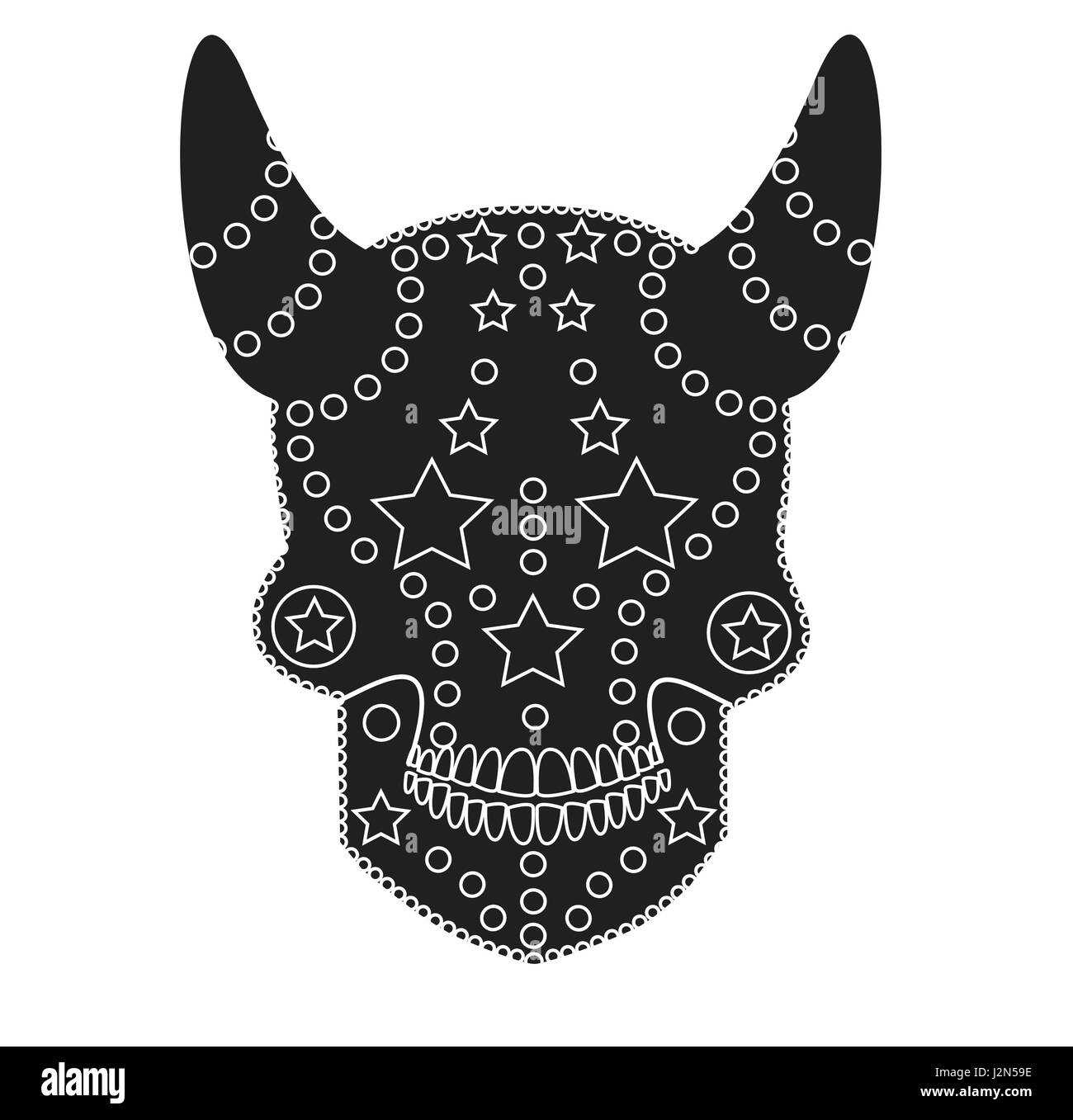 Devil skull icon vector Stock Vector Image & Art - Alamy