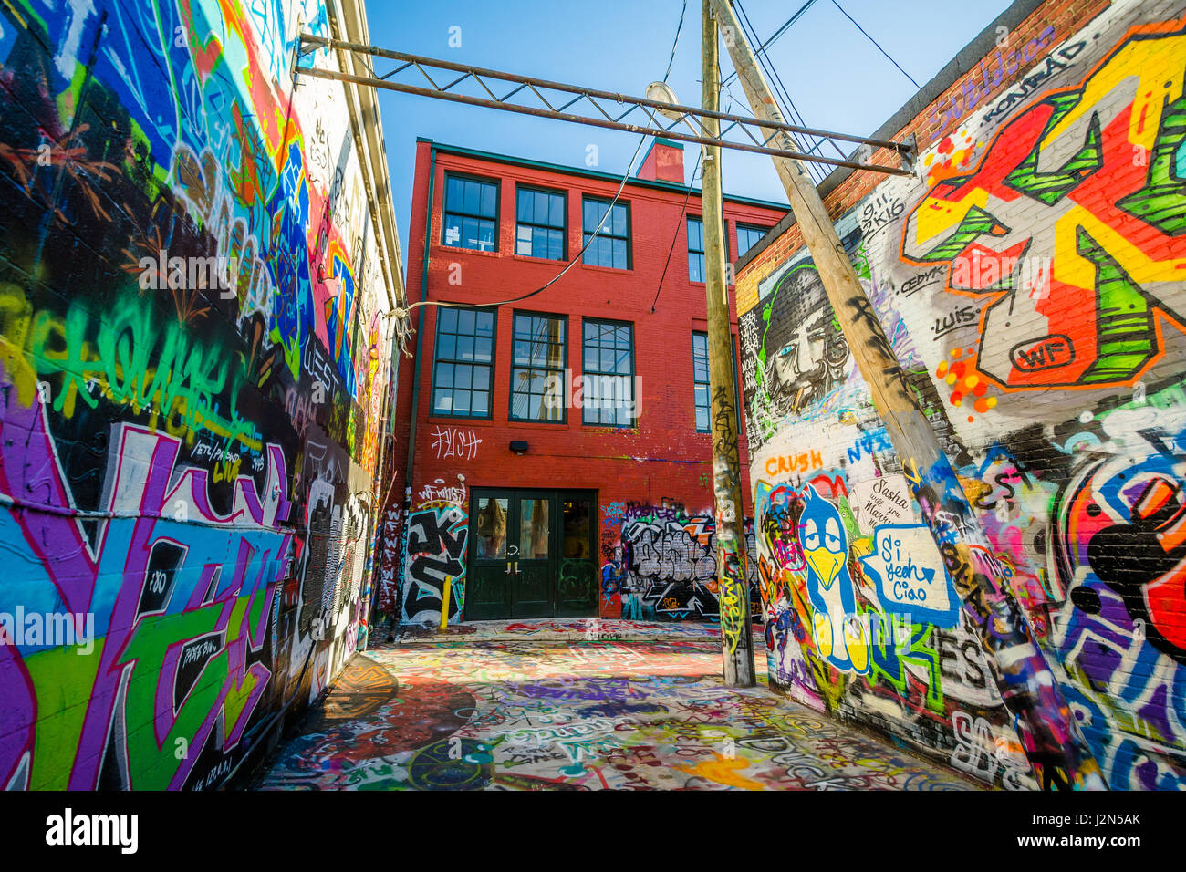 Street art at Graffiti Alley in Baltimore, Maryland Stock Photo - Alamy