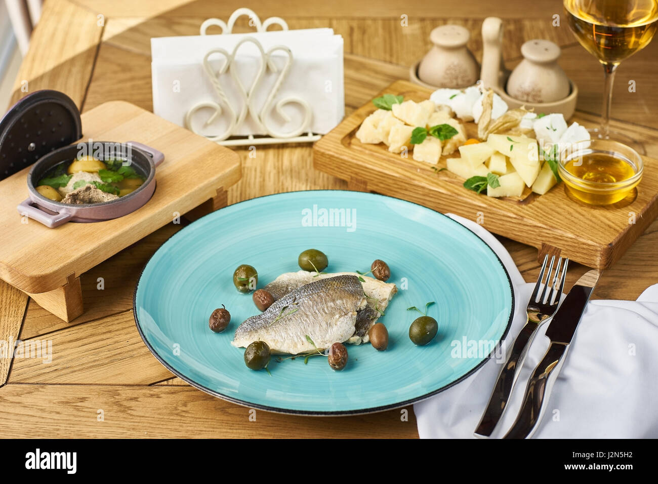 Dinner in restaurant Stock Photo - Alamy