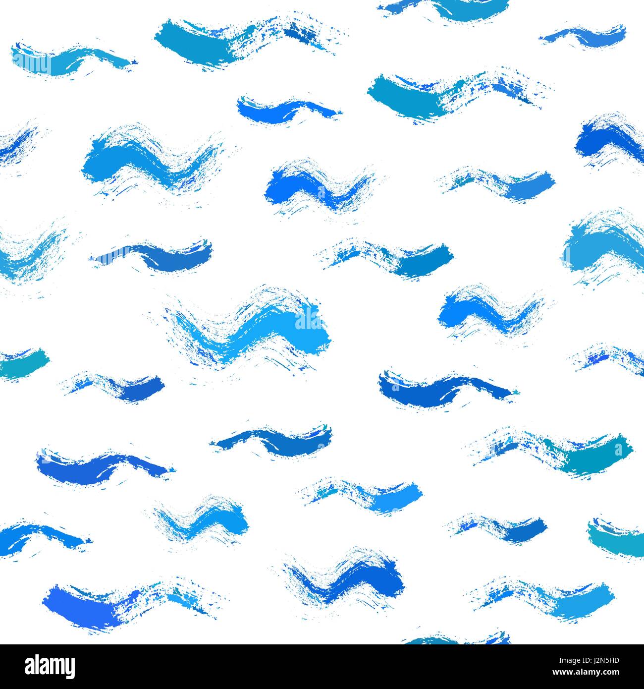 Painted hand drawn sea wave pattern Stock Vector Image & Art - Alamy