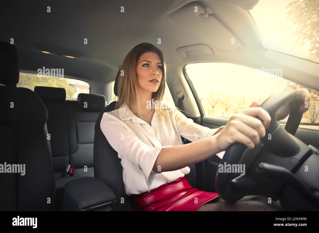 Woman Driving Car