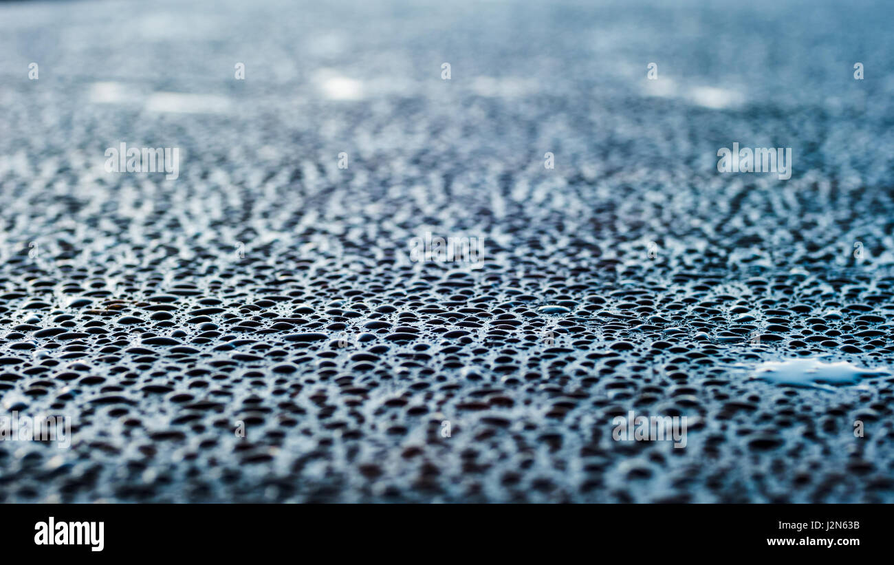 Water drops on surface. Abstract background Small depth of field Stock ...