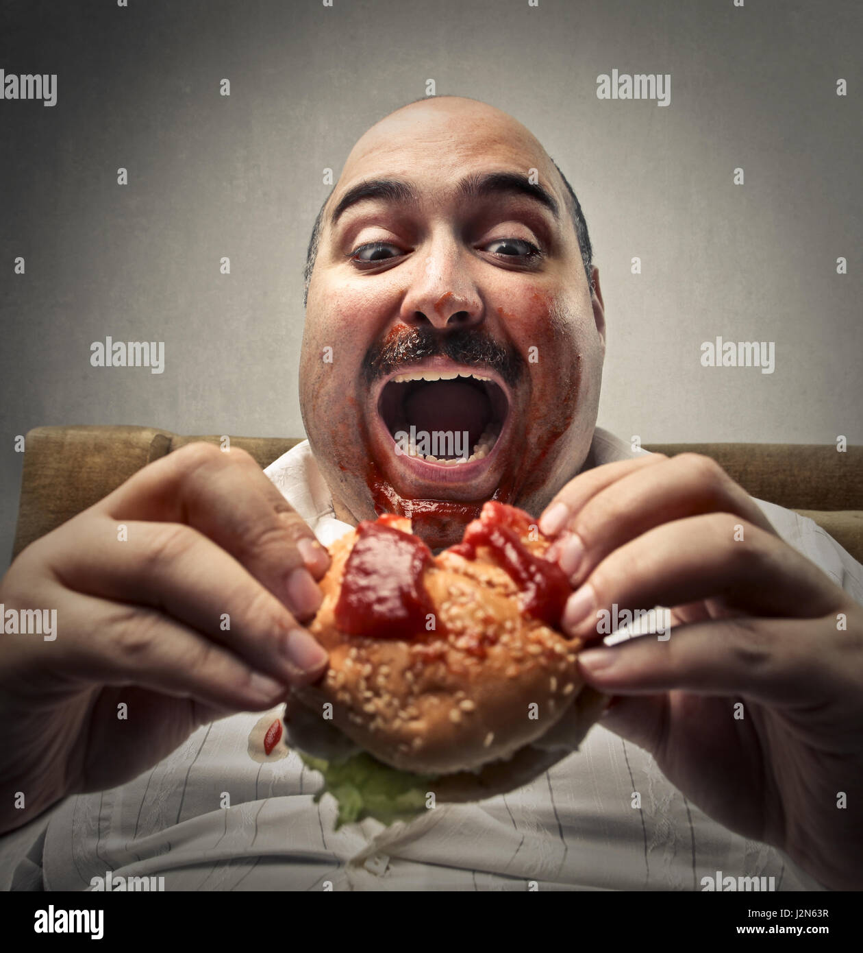 Greedy People With Food