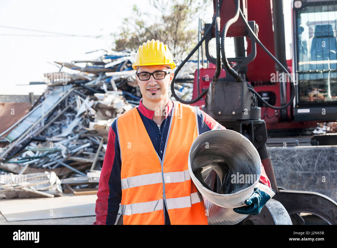 man at work in landfills Stock Photo - Alamy