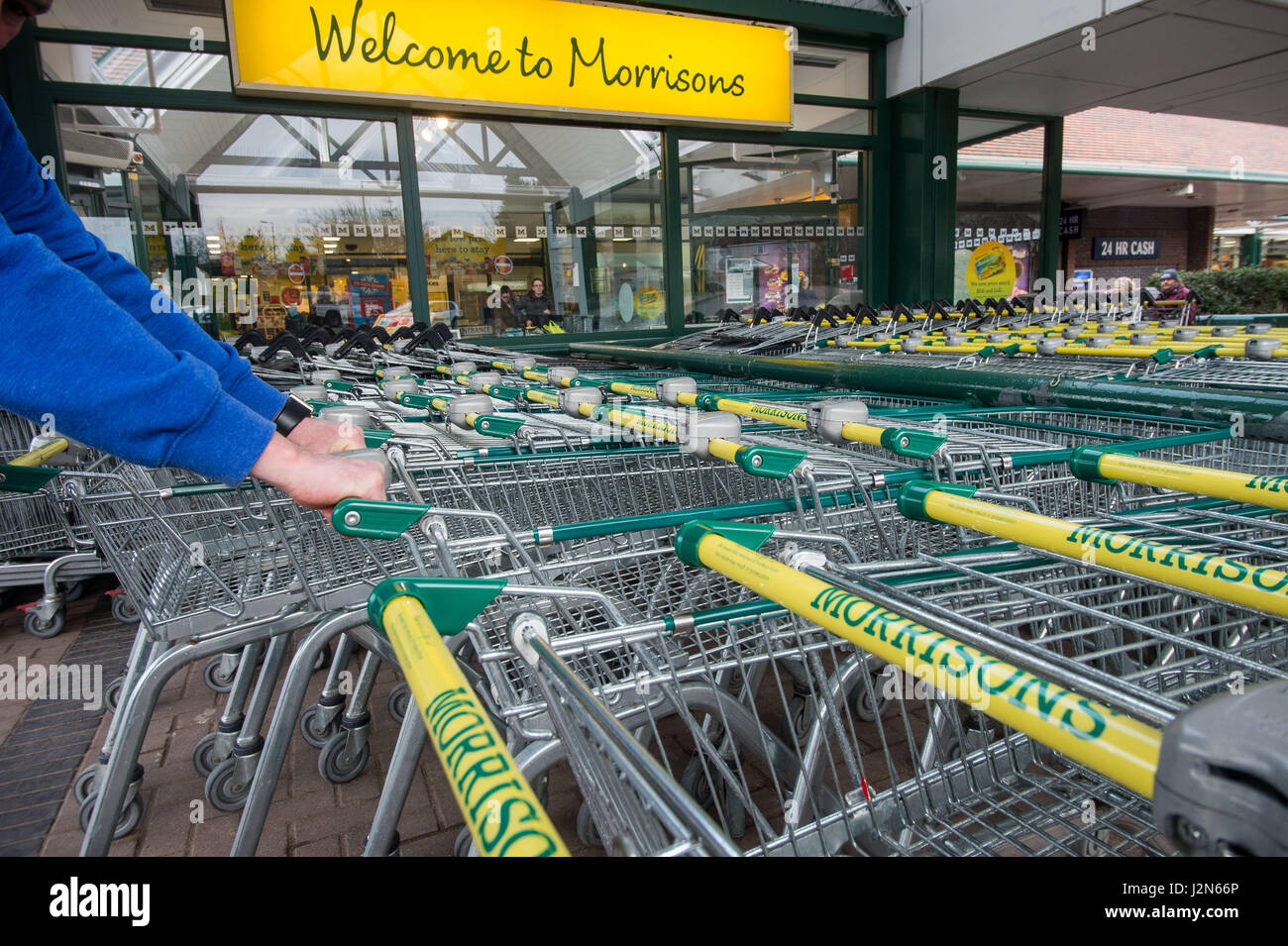 Supermarket trolley morrisons hi-res stock photography and images - Alamy