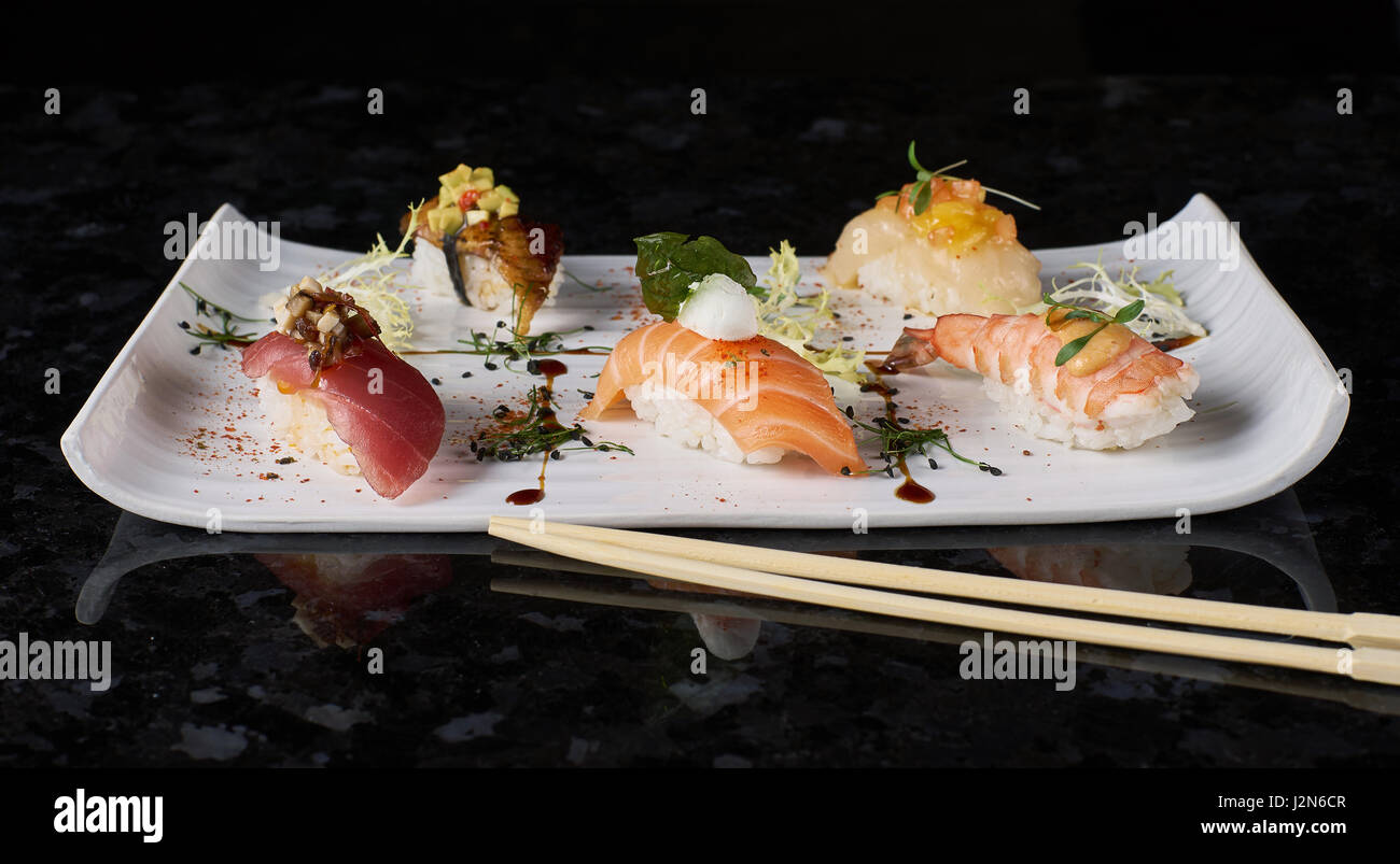 Sushi nigire set Stock Photo - Alamy
