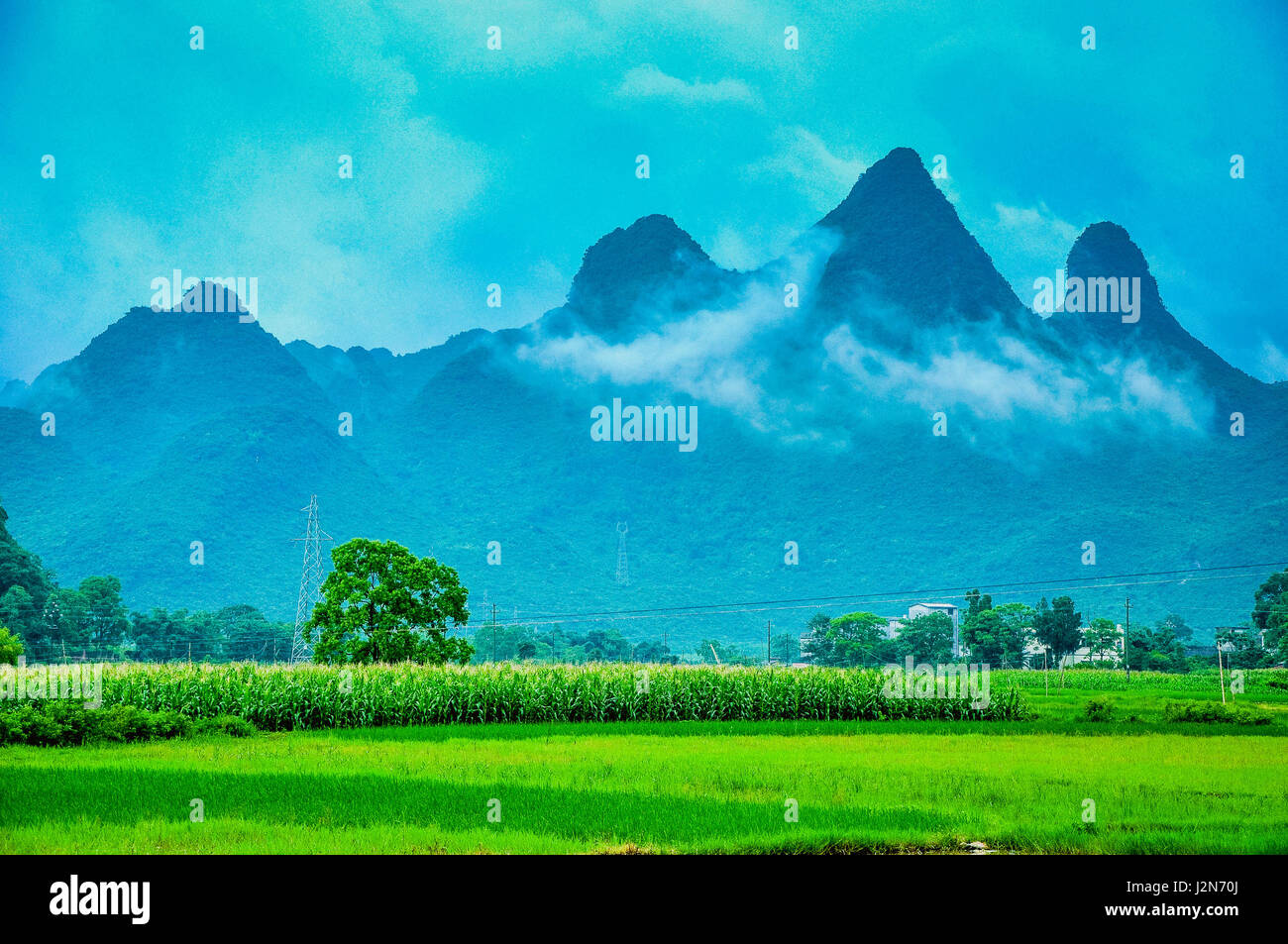 Beautiful countryside scenery in spring Stock Photo - Alamy