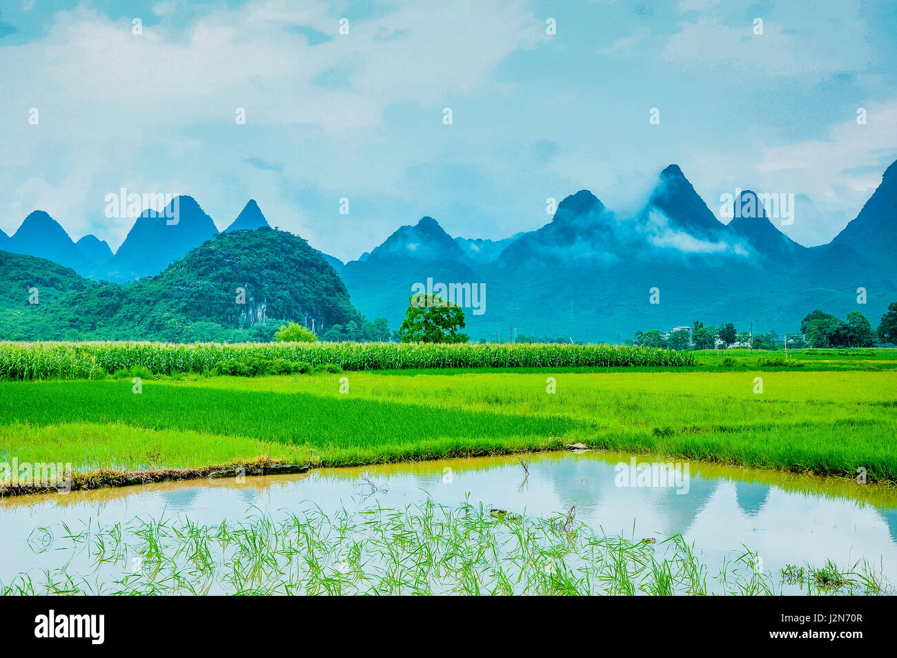 Beautiful countryside scenery in spring Stock Photo - Alamy