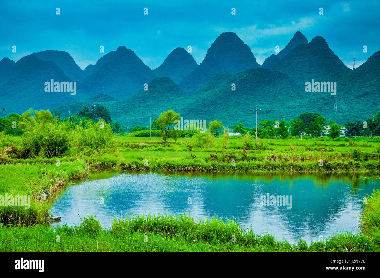 Beautiful countryside scenery in spring Stock Photo - Alamy