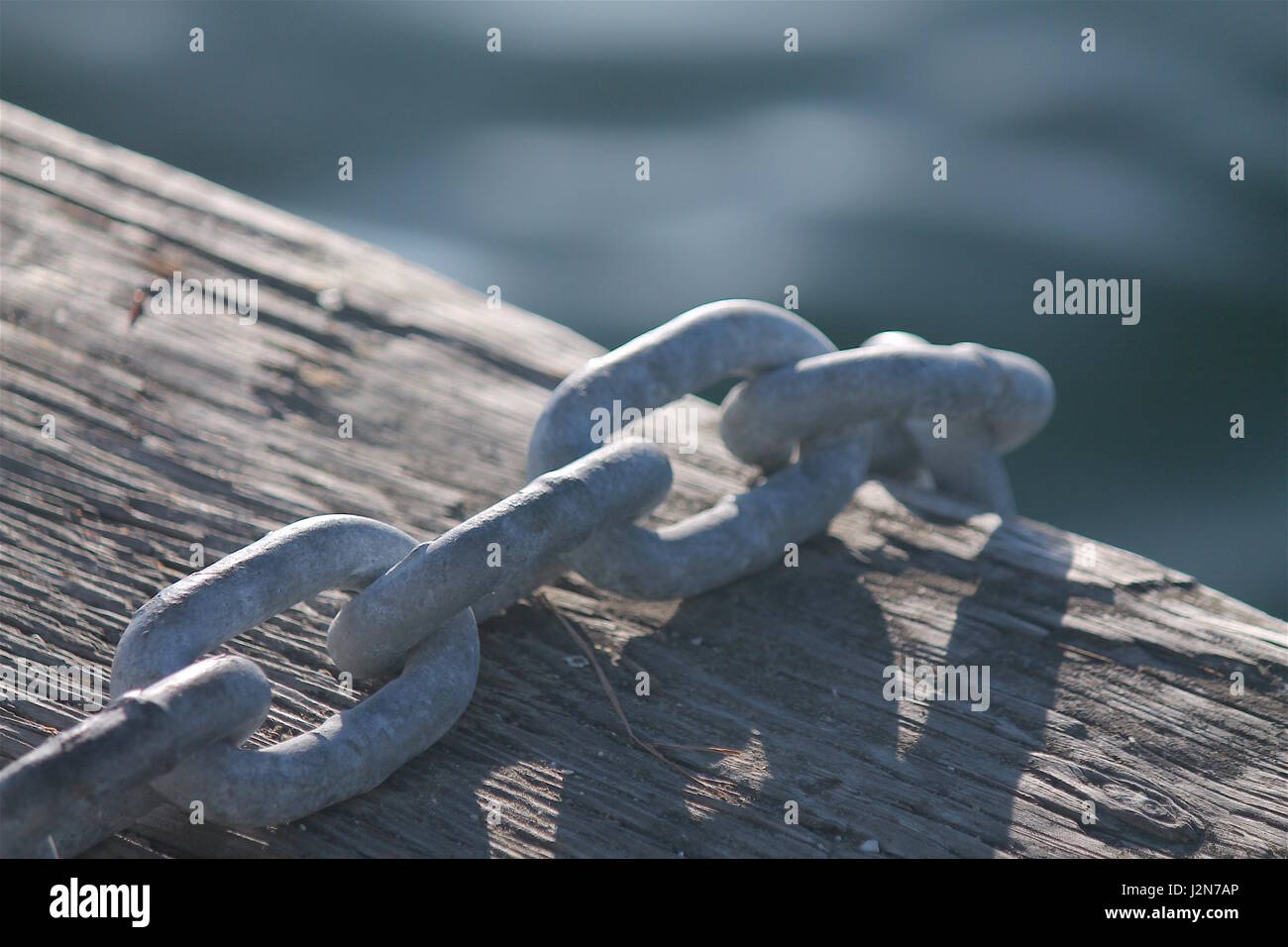 Silver chain on dock hi-res stock photography and images - Alamy