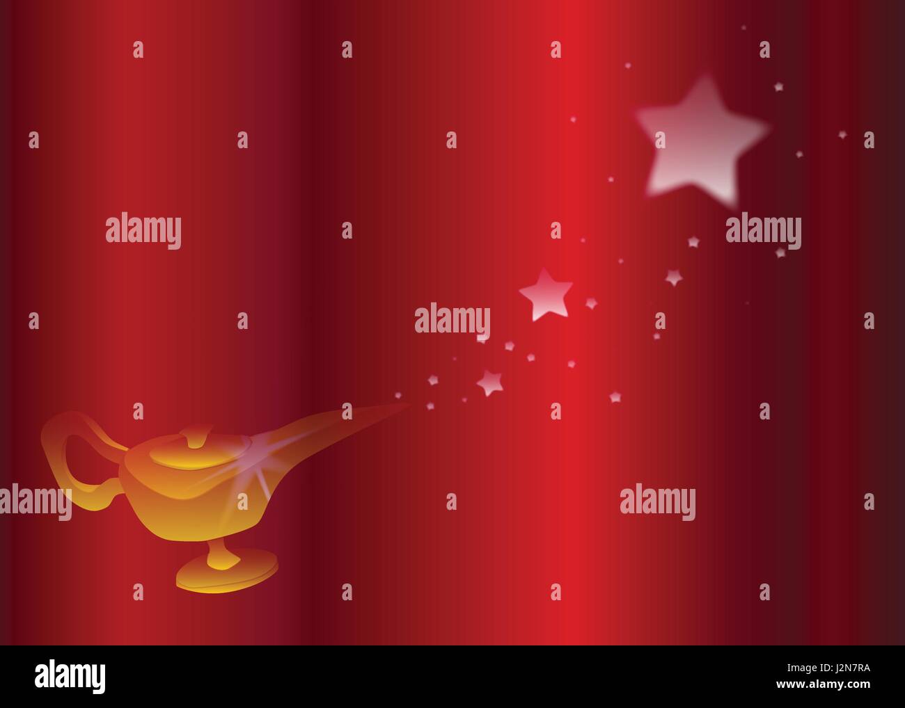 The magic lamp from the arabian nights as a red backgropund Stock ...