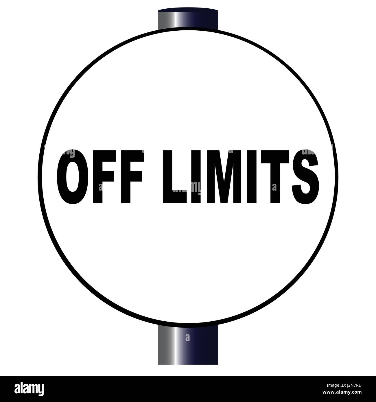 A large round off limits traffic no entry sign Stock Vector Image & Art ...