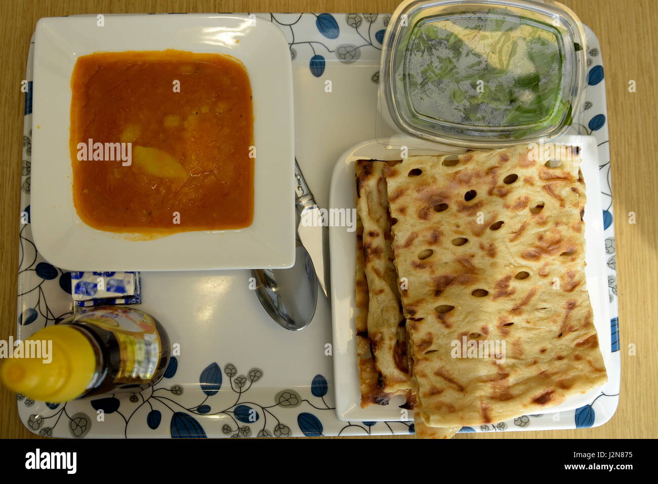 Iranian breakfast at the office with Sangak bread and cheese Stock ...