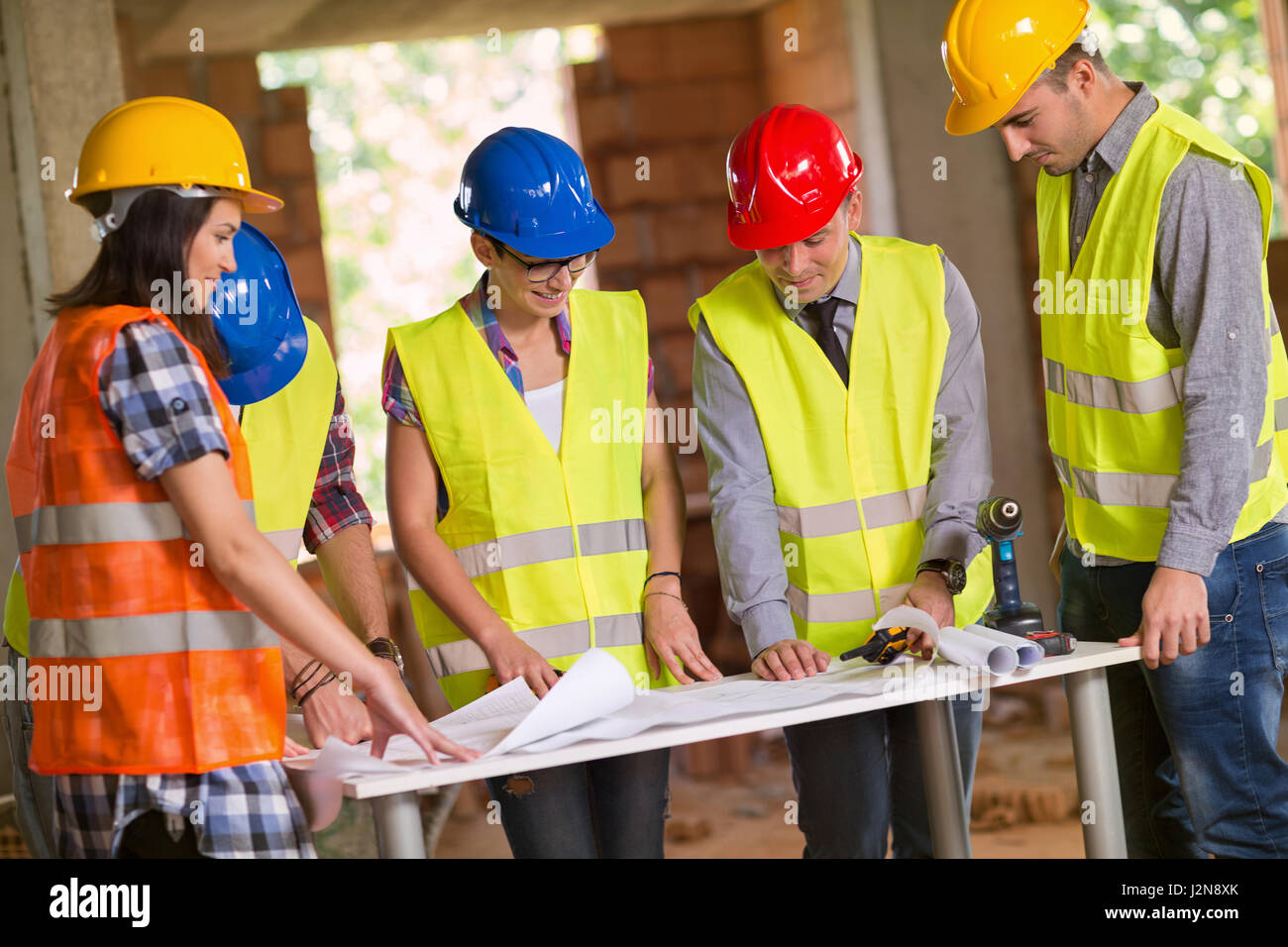 Constructer architect plan hi-res stock photography and images - Alamy