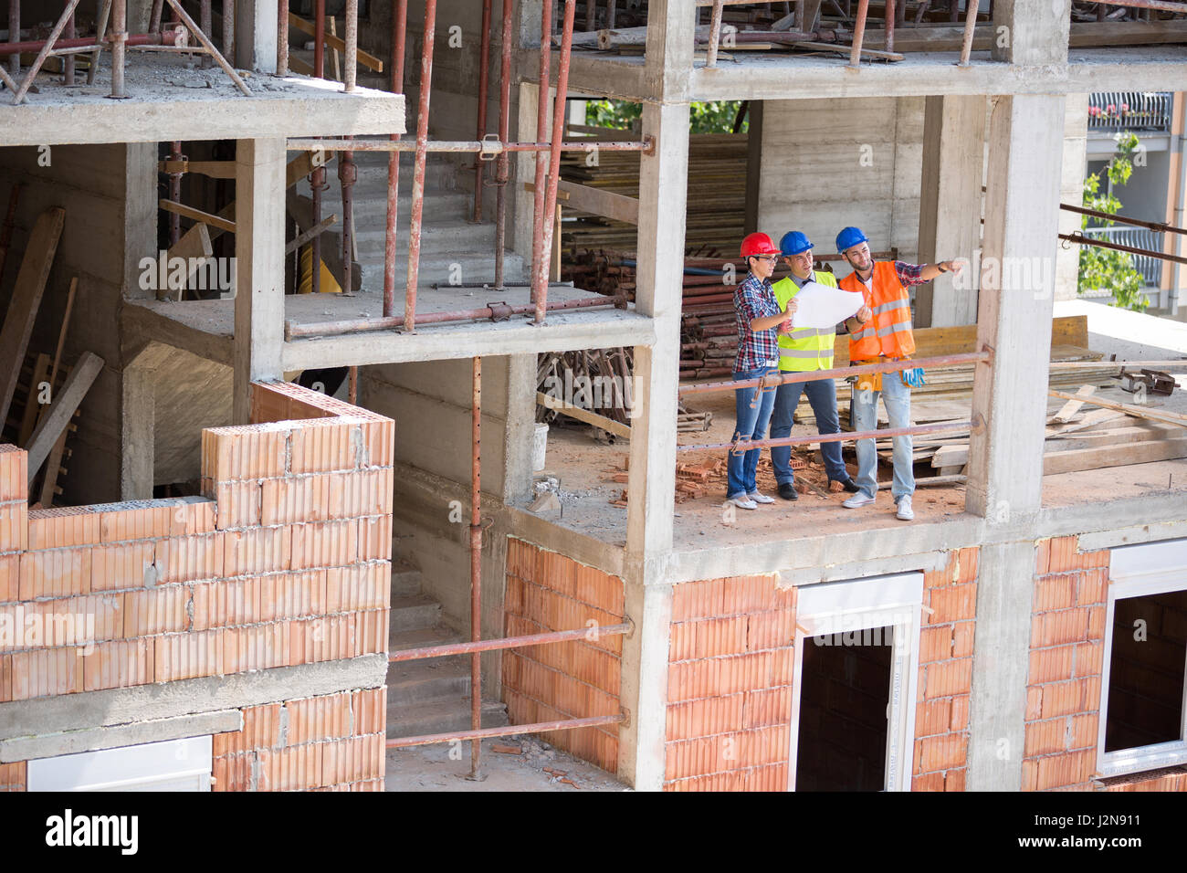 On building construction architect experts discus and show place of ...