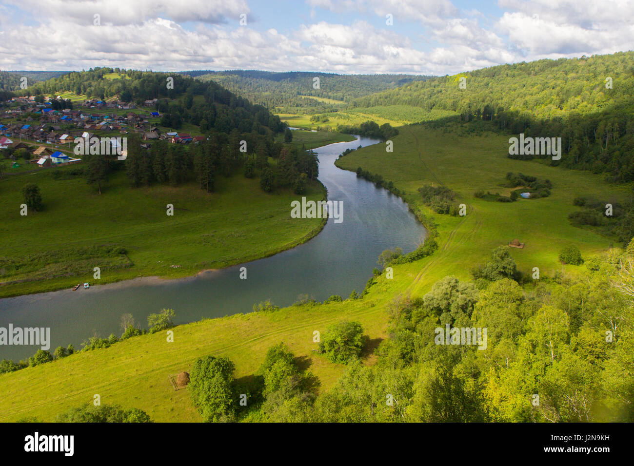 View of the Russian countryside in summer Stock Photo - Alamy