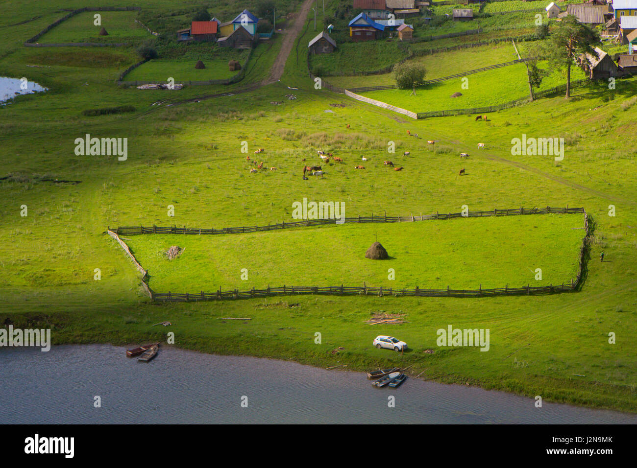 View of the Russian countryside in summer Stock Photo - Alamy