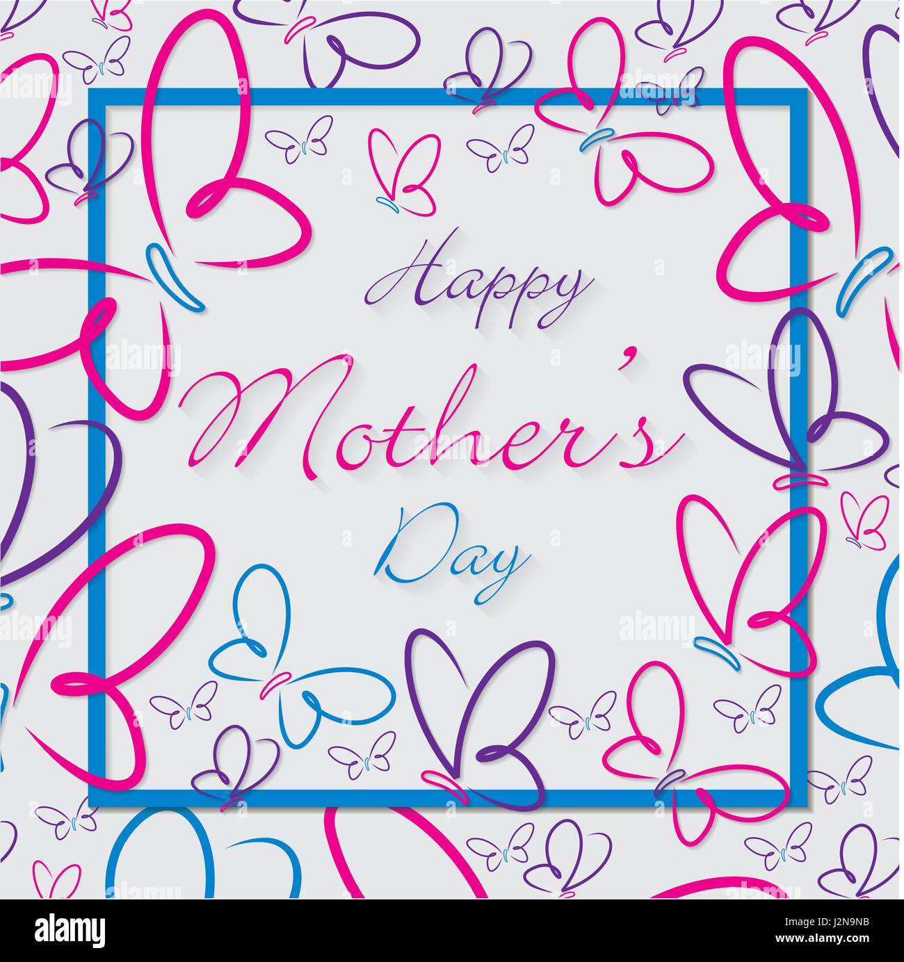 Happy Mother s Day butterfly card in format Stock Vector Image & Art ...