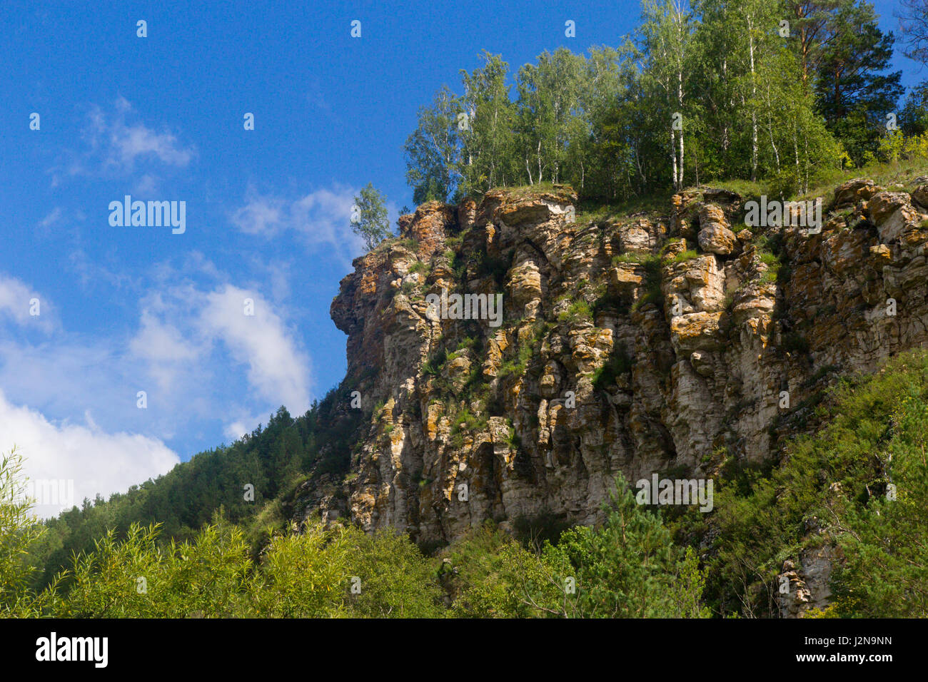 View of the cliff above the river Stock Photo - Alamy