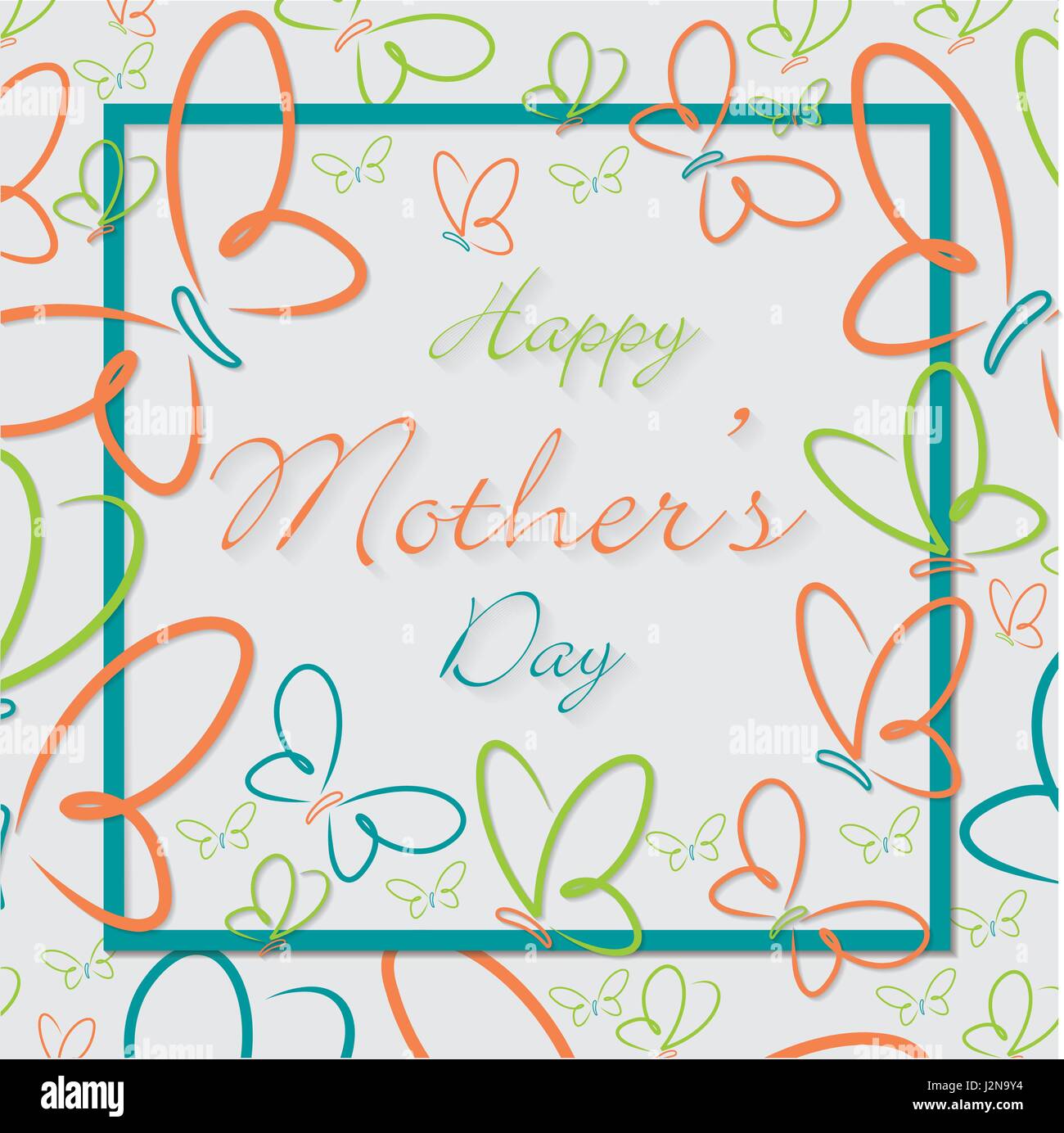 Happy Mother s Day butterfly card in format Stock Vector Image & Art ...
