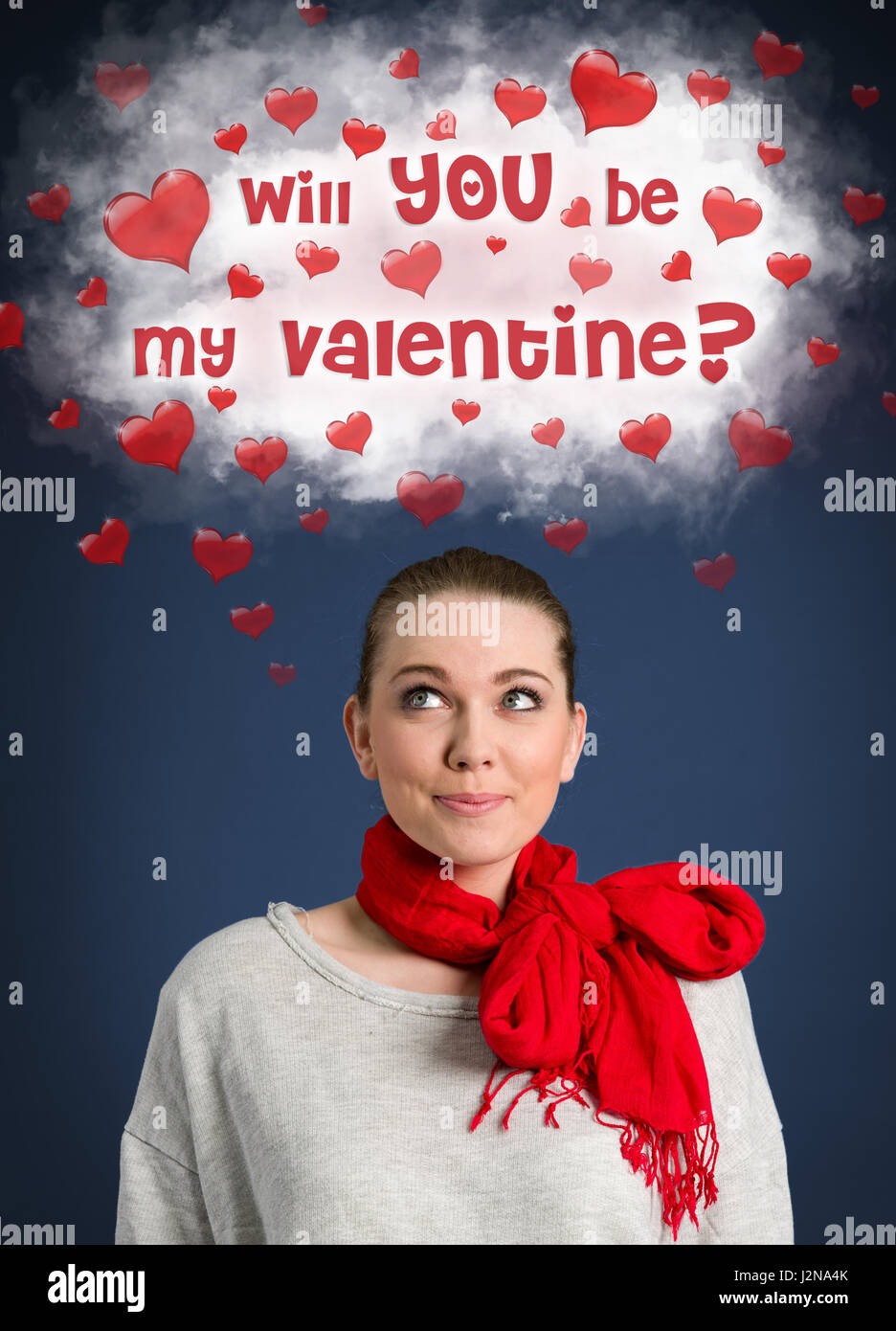 beautiful cute valentine woman Stock Photo - Alamy
