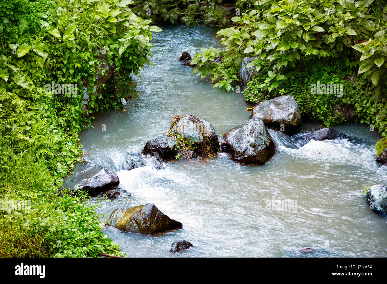 stream over mossy rocks, beautiful nature Stock Photo - Alamy
