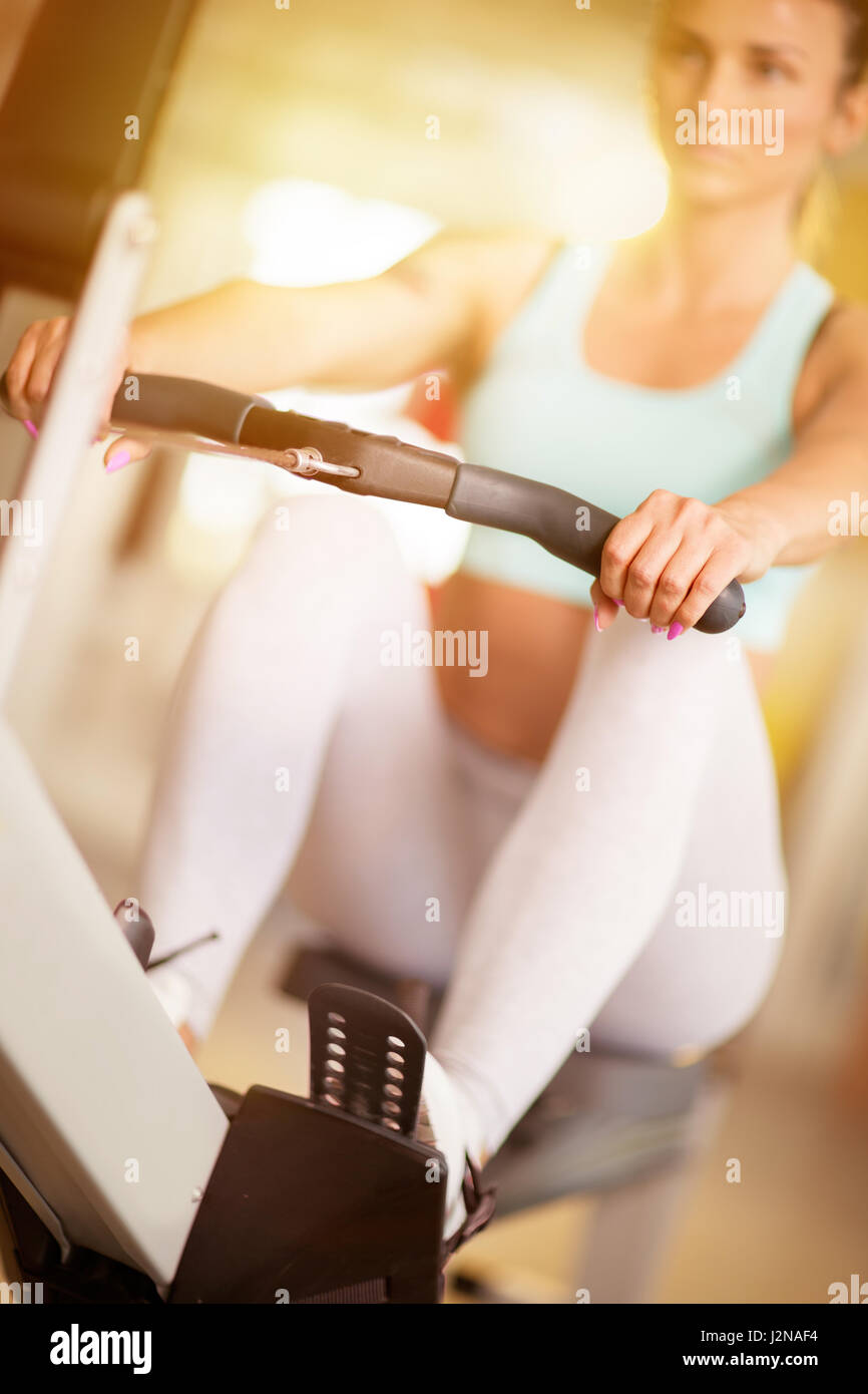 Rowing machine exercise hi-res stock photography and images - Alamy