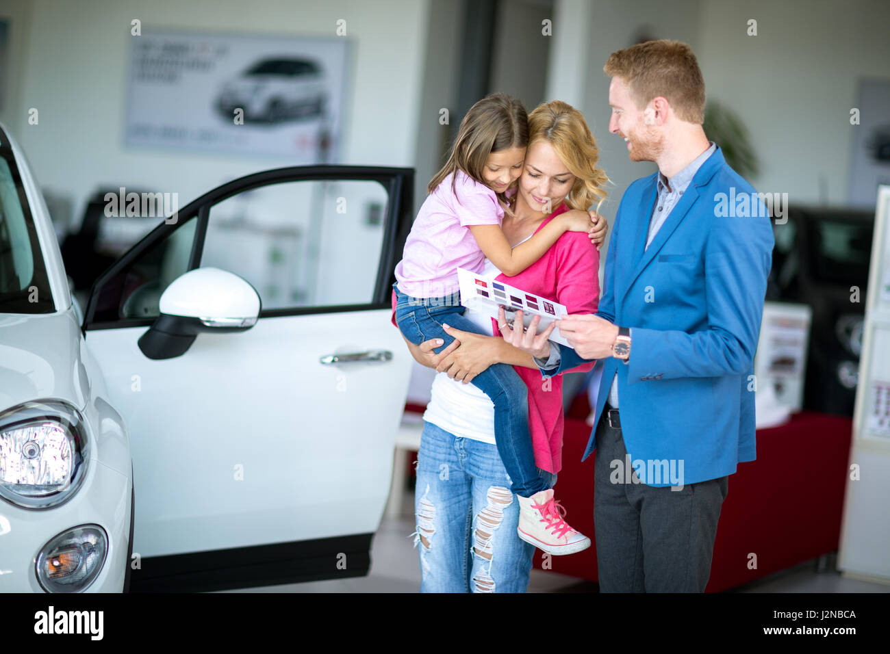 Car brochure woman hi-res stock photography and images - Alamy