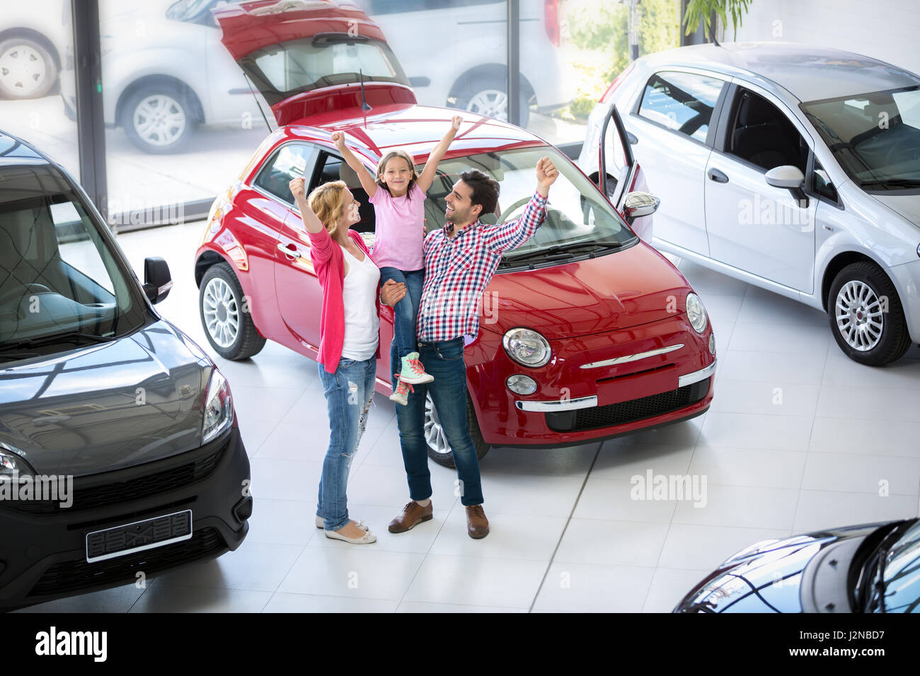 Couple celebrating with agent hi-res stock photography and images - Alamy