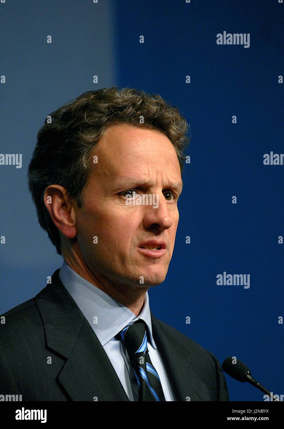U.S Treasury Secretary Timothy Geithner during a press conference at ...