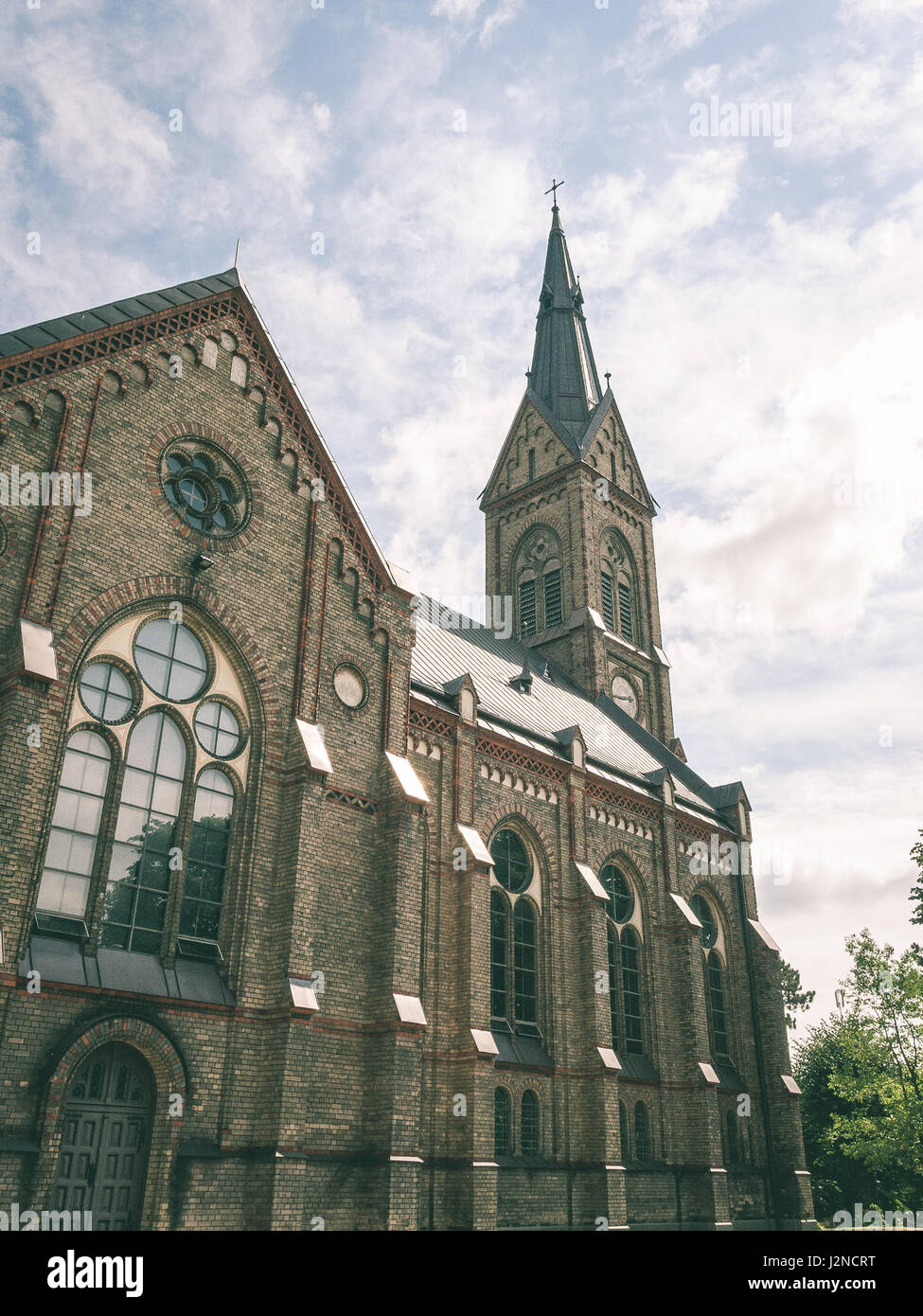 old church building details. gothic architecture and rock fundament ...