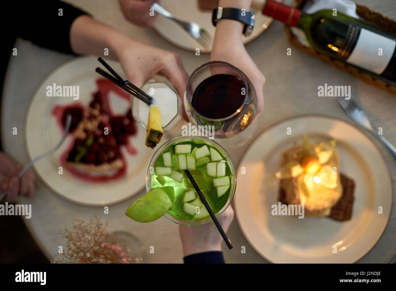 Girls party in cafe Stock Photo - Alamy