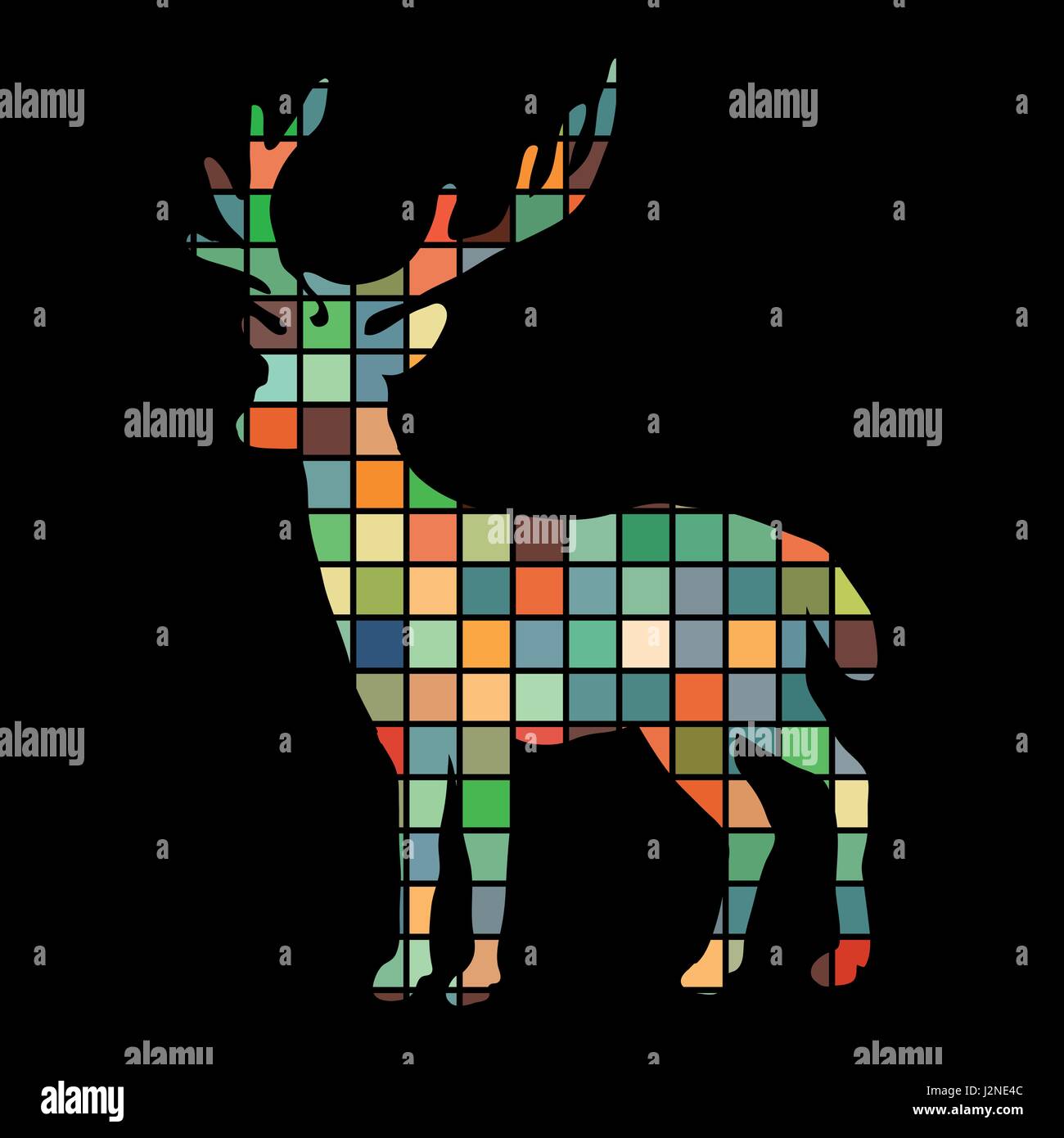 Deer color Stock Vector Images - Alamy