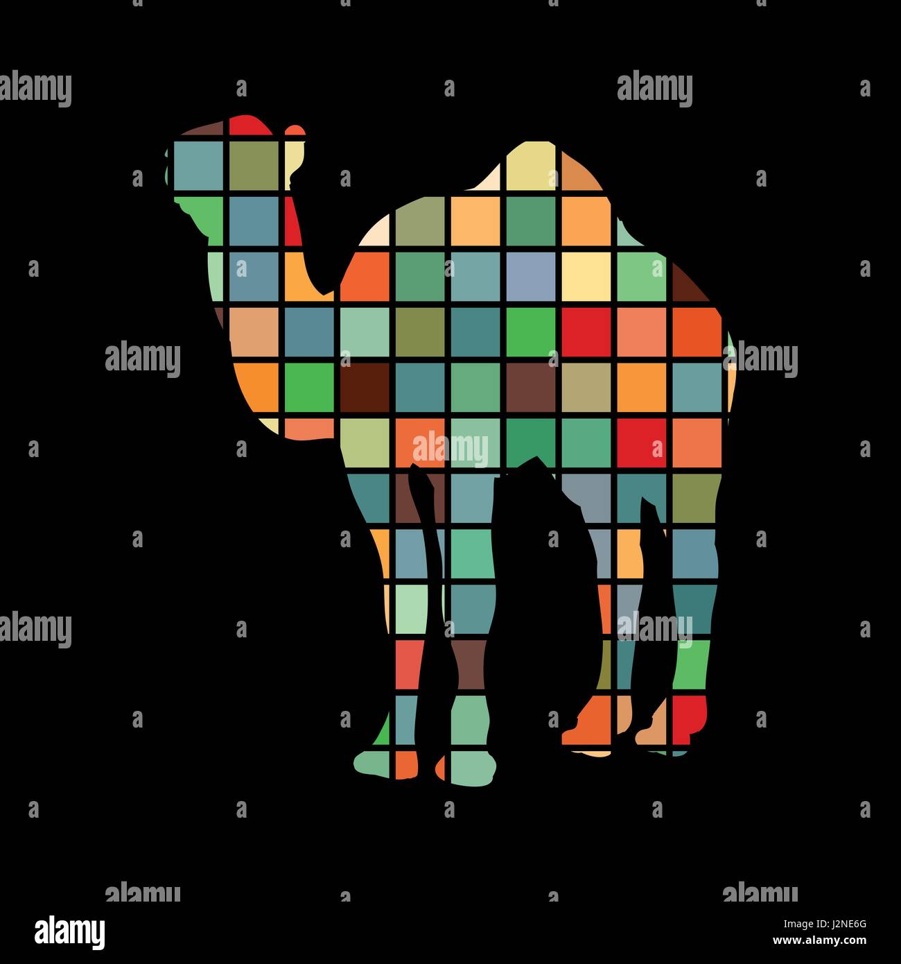 Camel mammal color silhouette animal Stock Vector Image & Art - Alamy