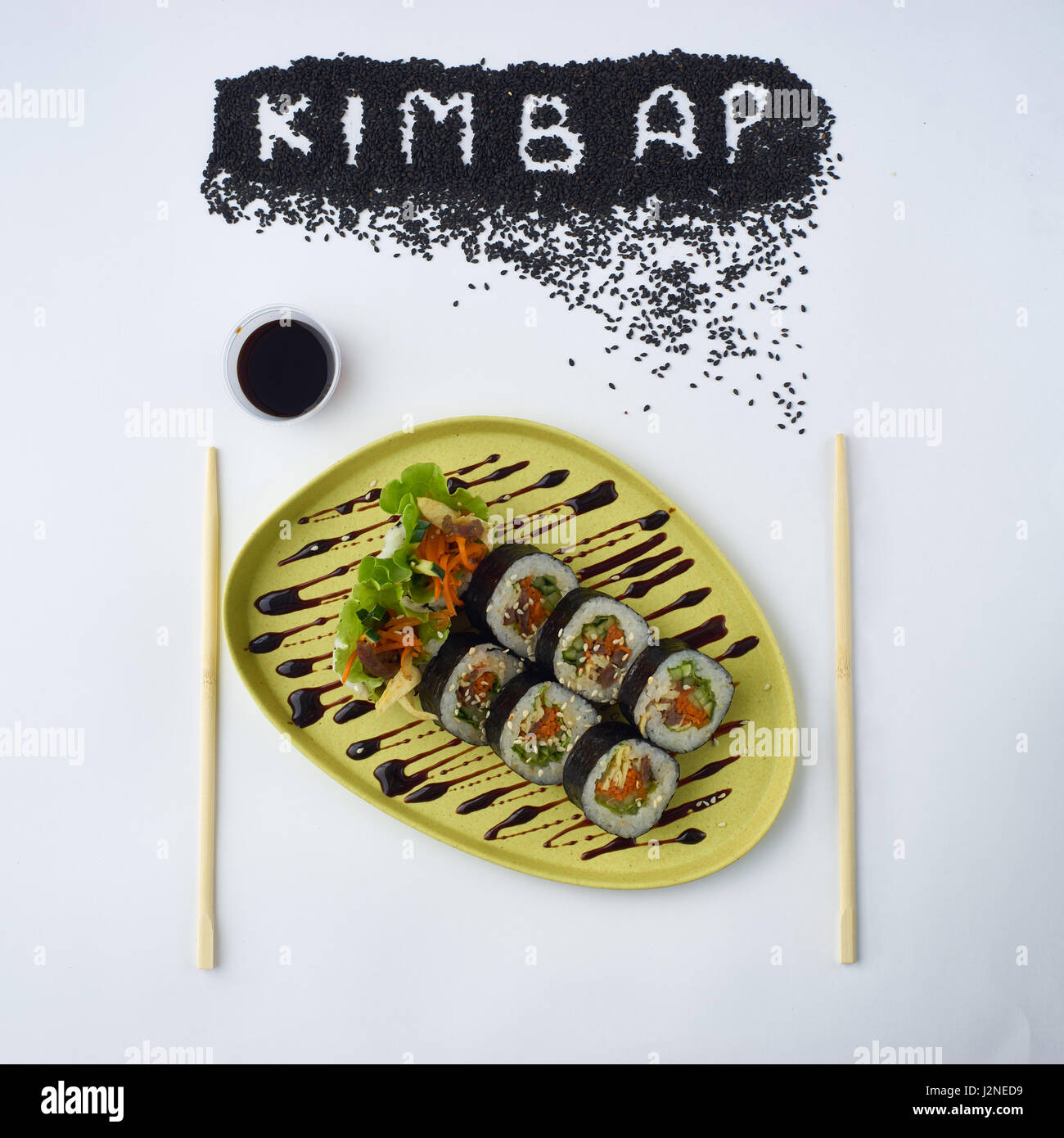 Korean seaweed rice rolls hi-res stock photography and images - Alamy