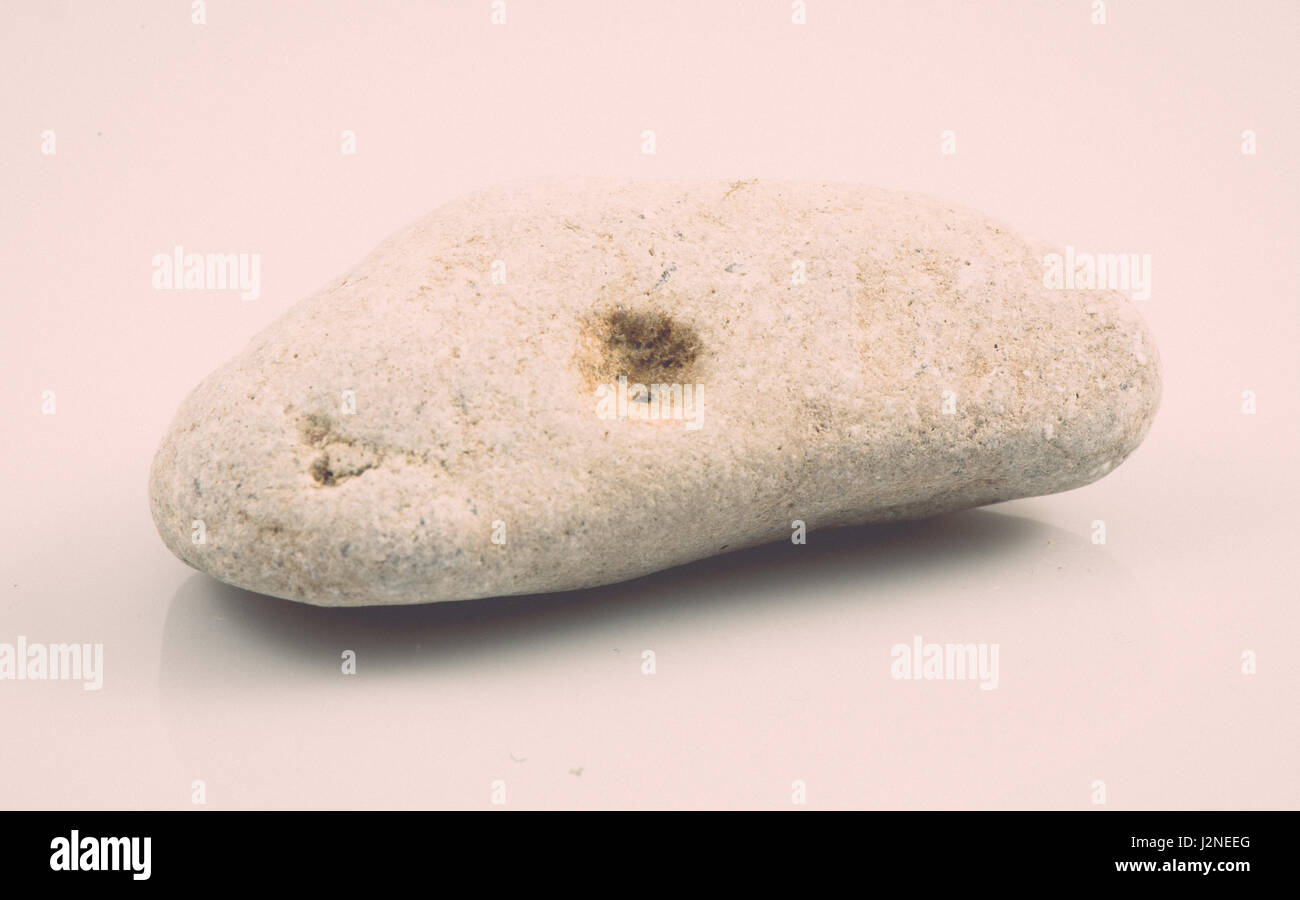 single stone isolated on white background. geological element. vintage ...