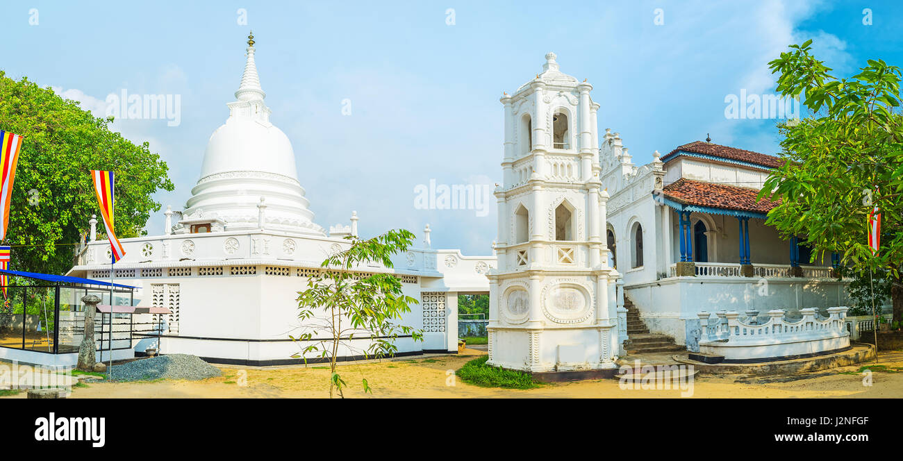 Panorama of Buddhist Complex of Kumarakanda Rajamaha Vihara with ...