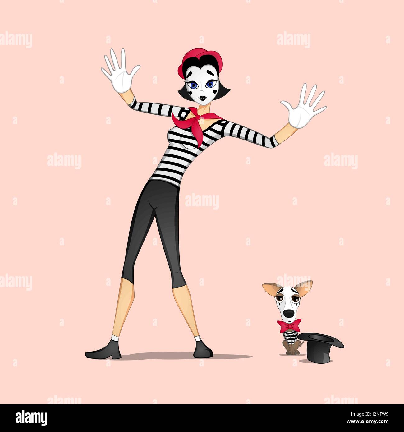 Dog behind wall Stock Vector Images - Alamy