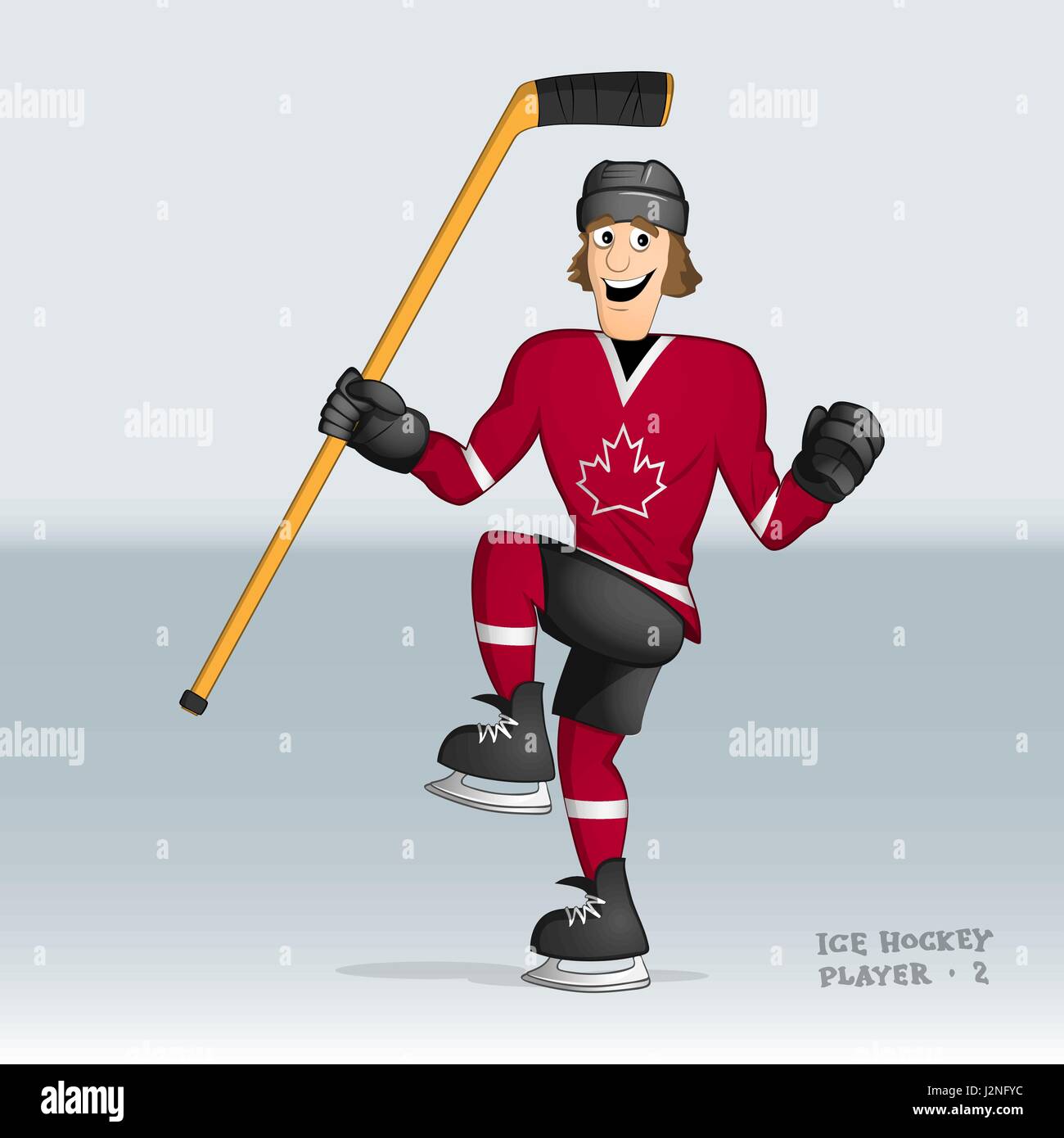 Cartoon Hockey Player