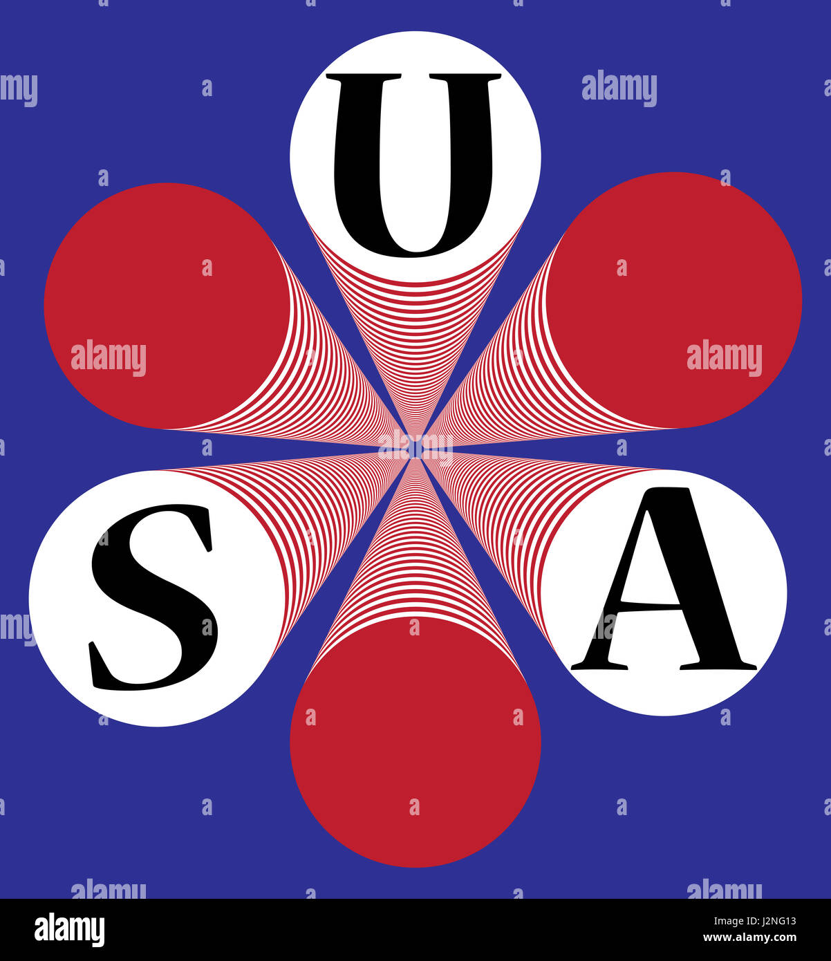 Tubular layered towers in red and white isolated on a blue background ...