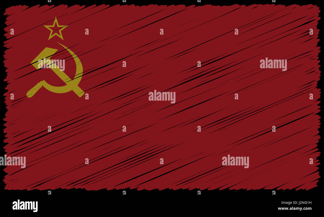 A grunged soviet flag design background Stock Photo - Alamy