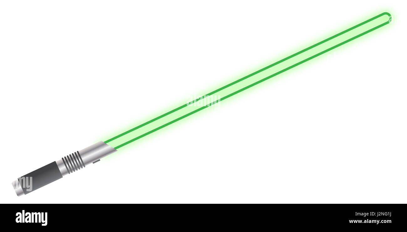 A light beam sword isolated on a white background Stock Photo - Alamy