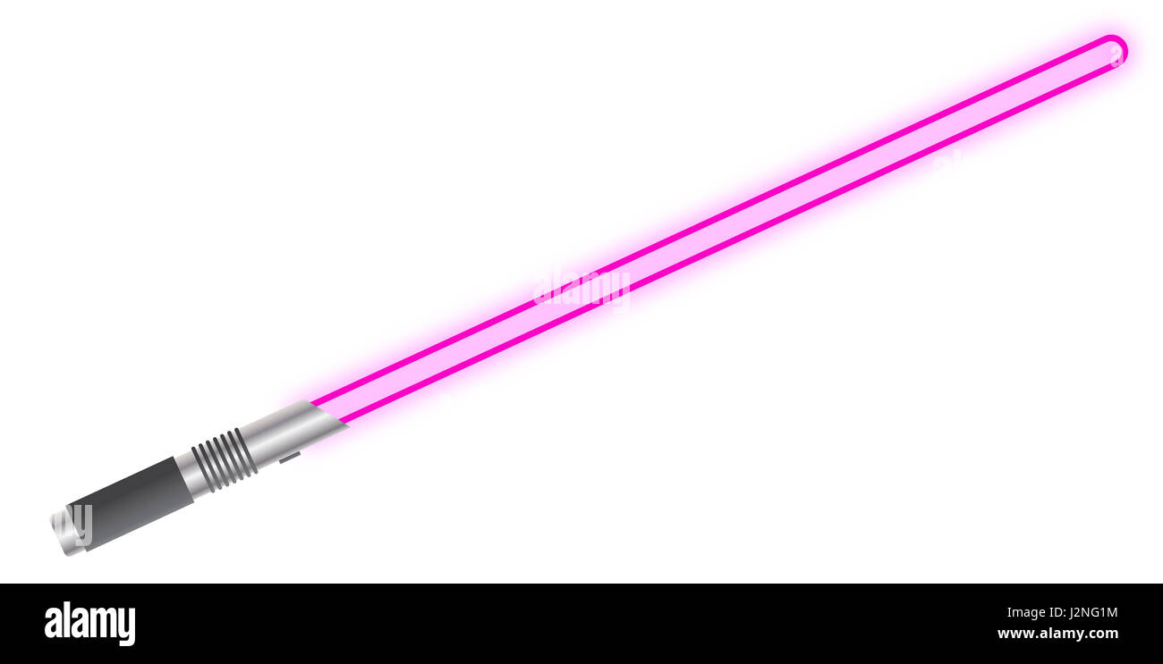 A light beam sword isolated on a white background Stock Photo - Alamy