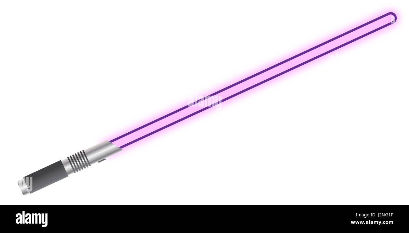 A light beam sword isolated on a white background Stock Photo - Alamy